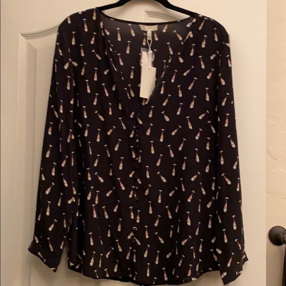 Joie | Tops | Joie Silk Champagne Blouse | Poshmark